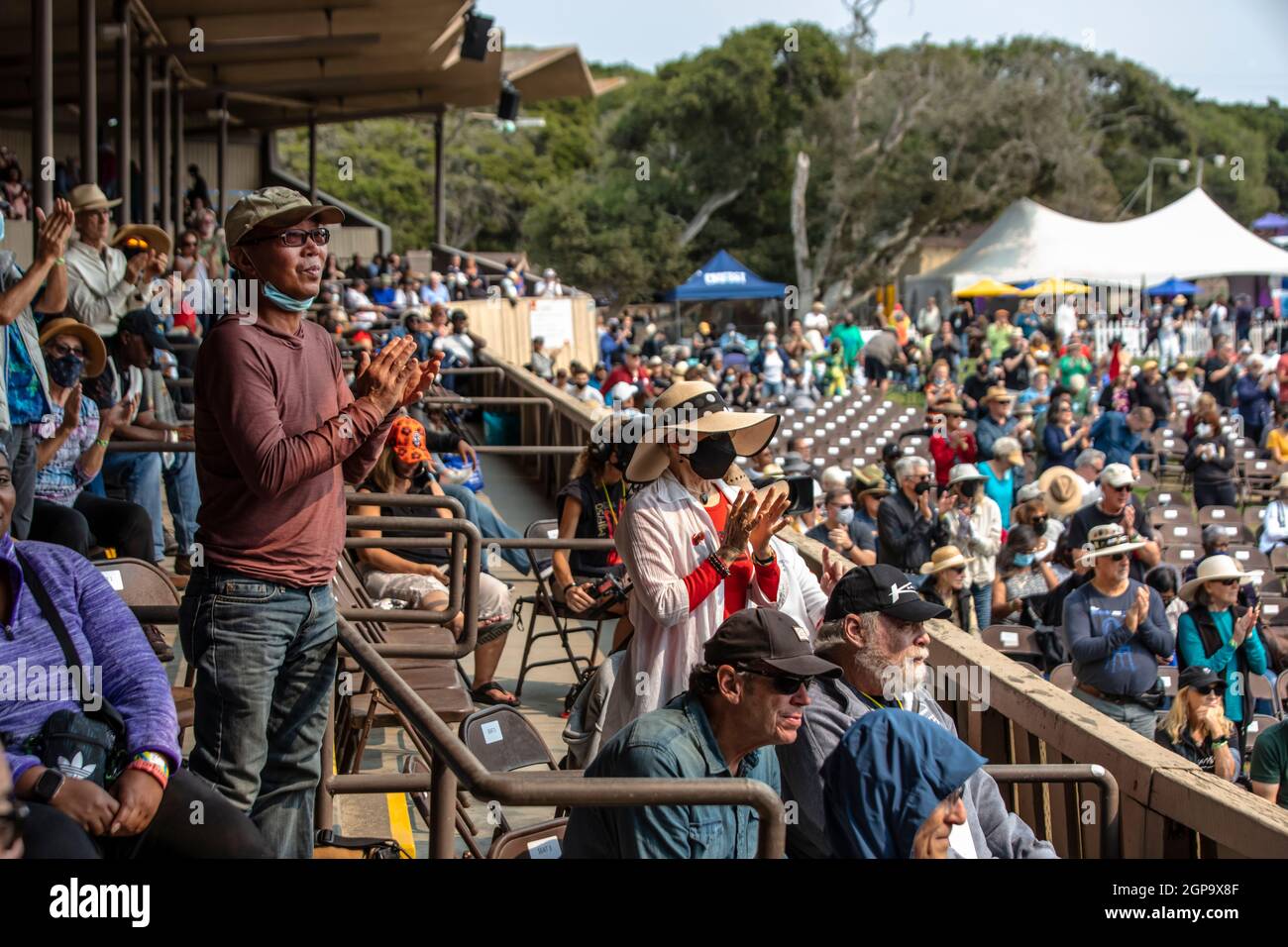 The appreciative audience at the 2021 Monterey Jazz Festival Stock ...