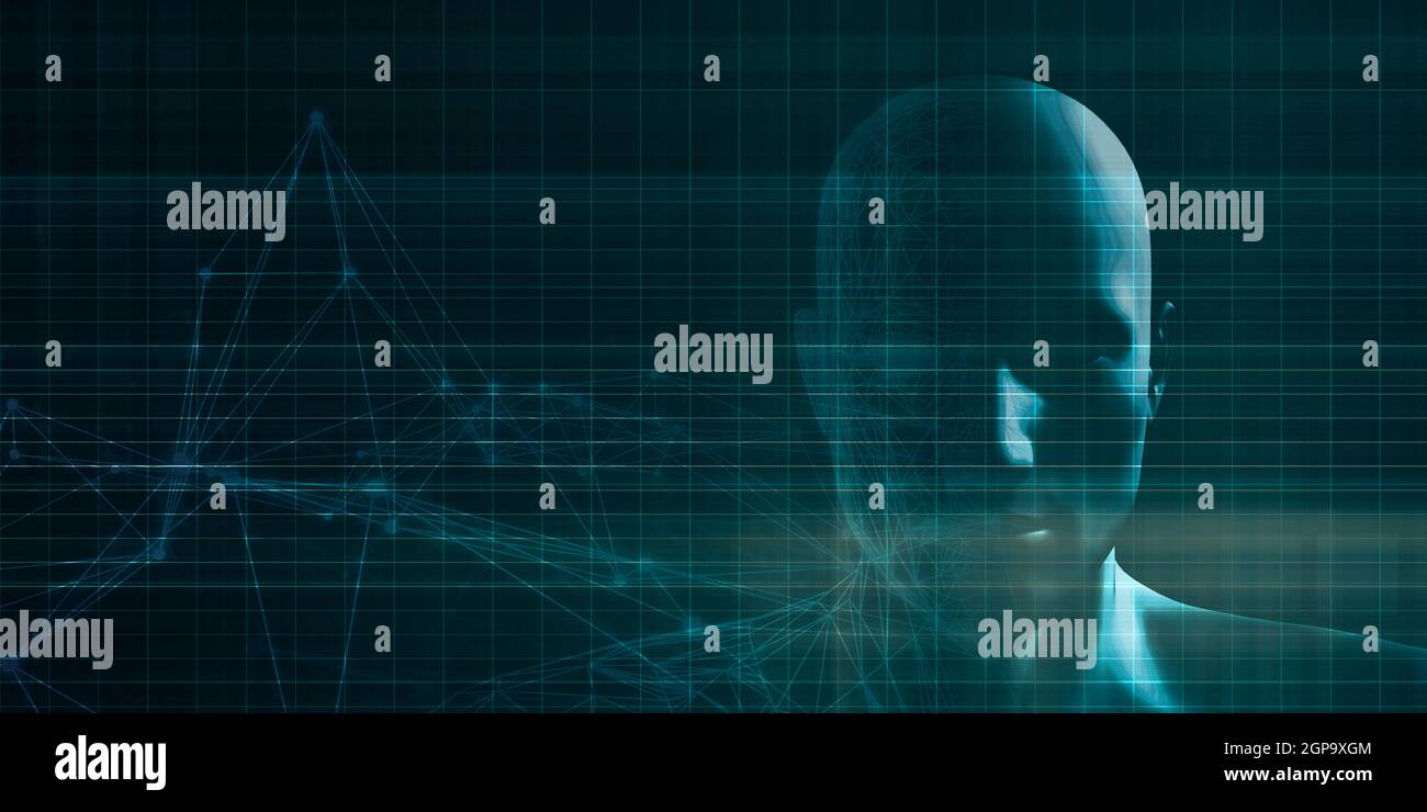 Mind Brain Code as Data Visualization Concept Art Stock Photo - Alamy