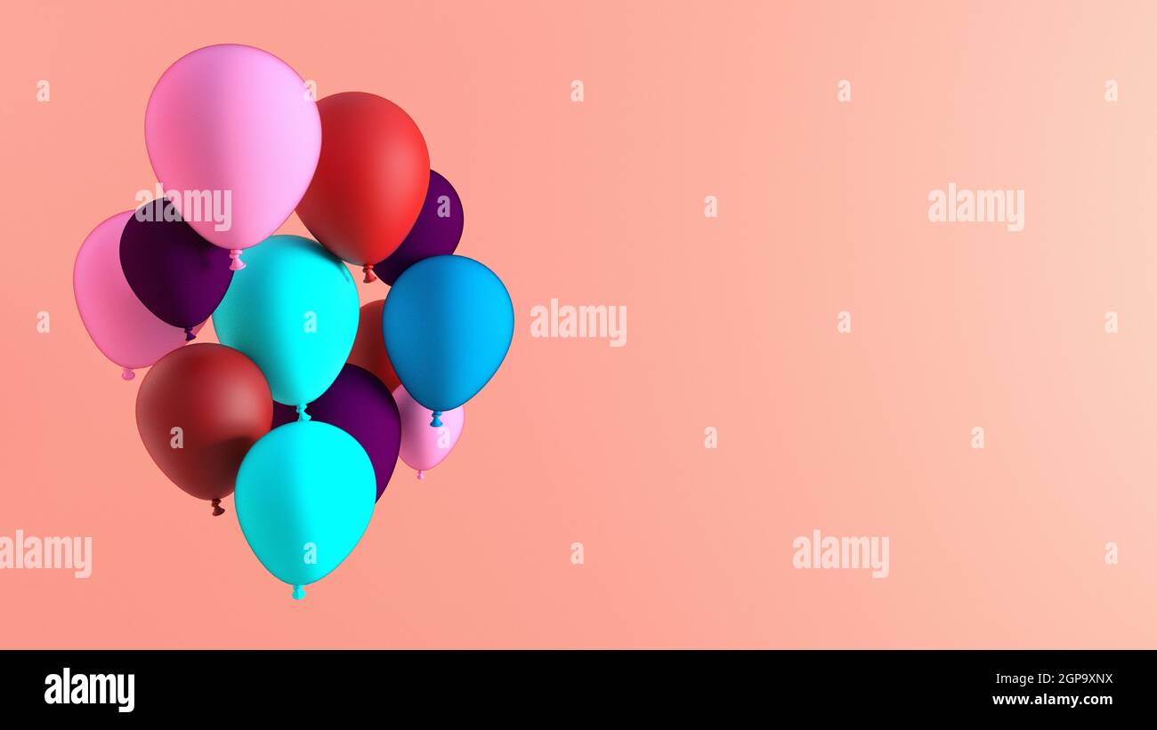 Creative Balloon Background for a Party Celebration Fun Art Stock Photo ...