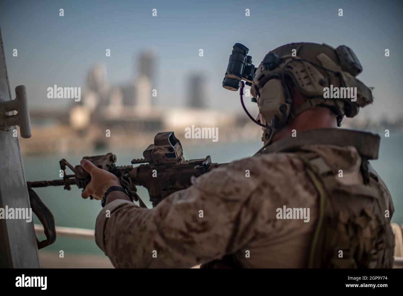 210922-M-ON629-1002 ARABIAN GULF (Sept. 22, 2021) A Marine assigned to ...