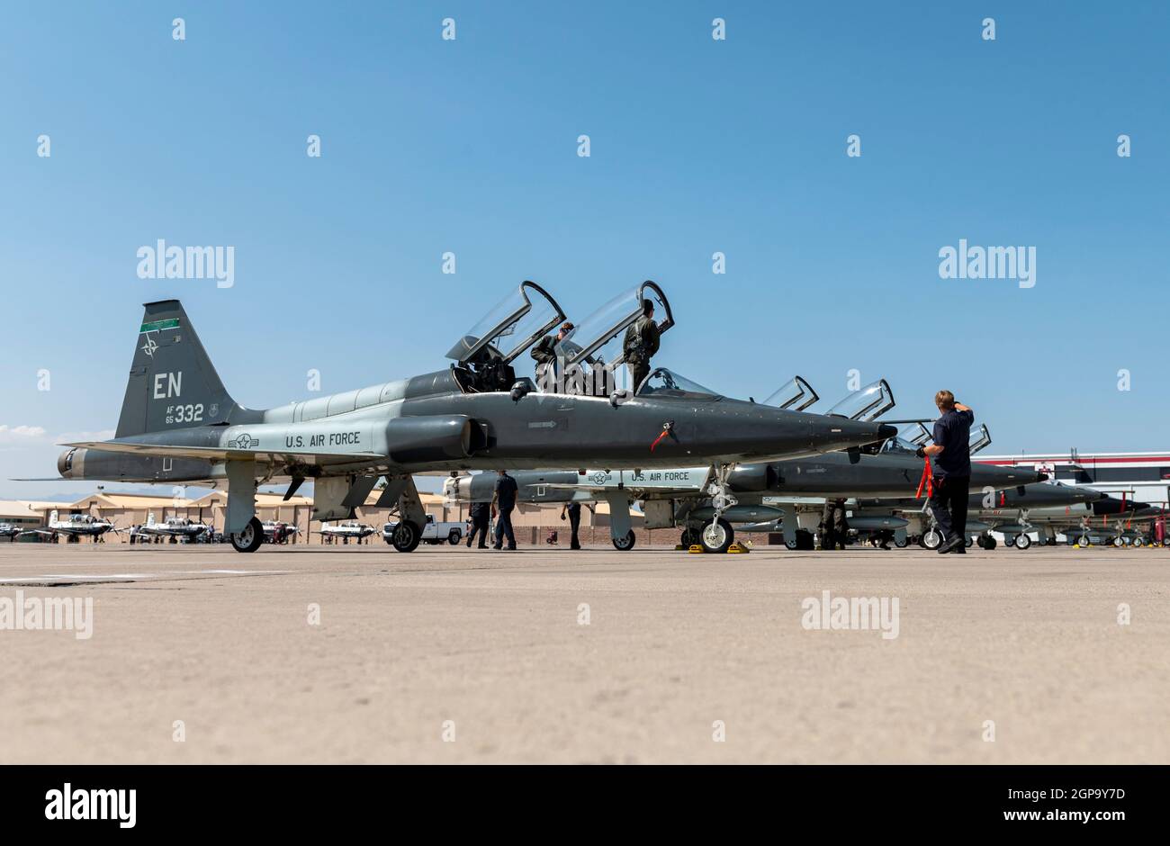 T-38 Talon aircraft assigned to the 80th Flying Training Wing, Sheppard ...