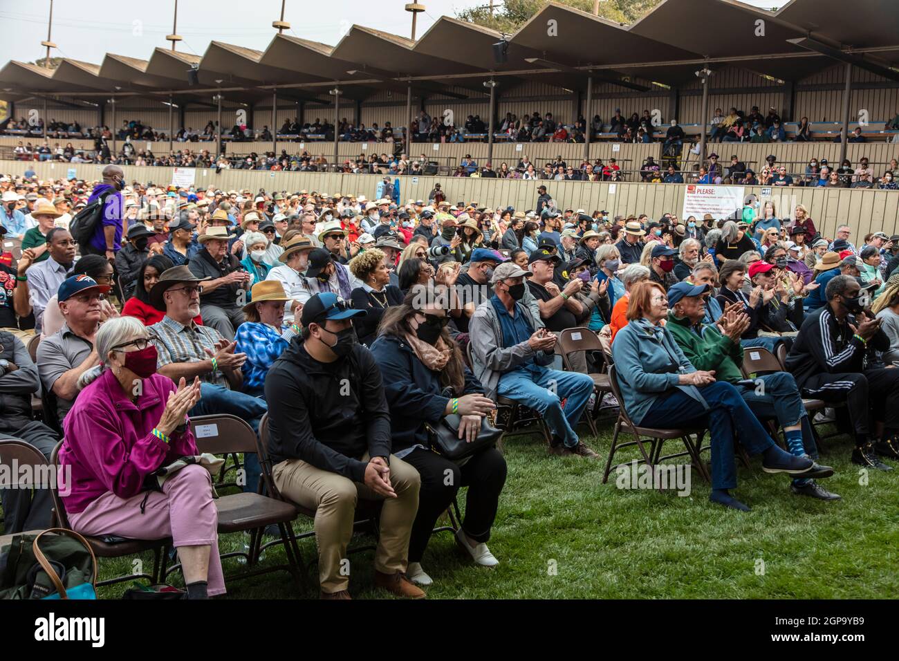 The appreciative audience at the 2021 Monterey Jazz Festival Stock ...