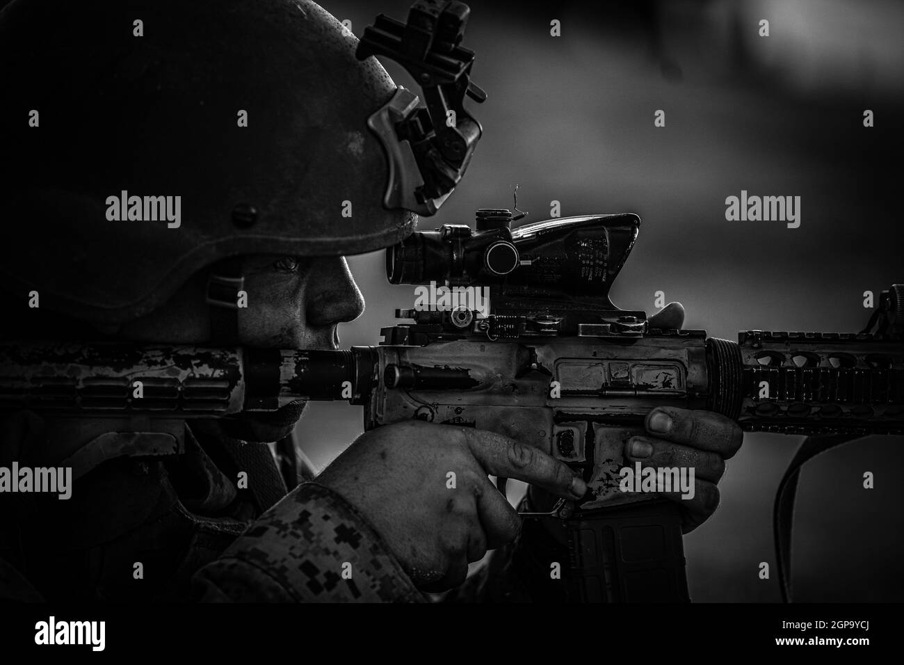 Fire support marine from Black and White Stock Photos & Images - Alamy