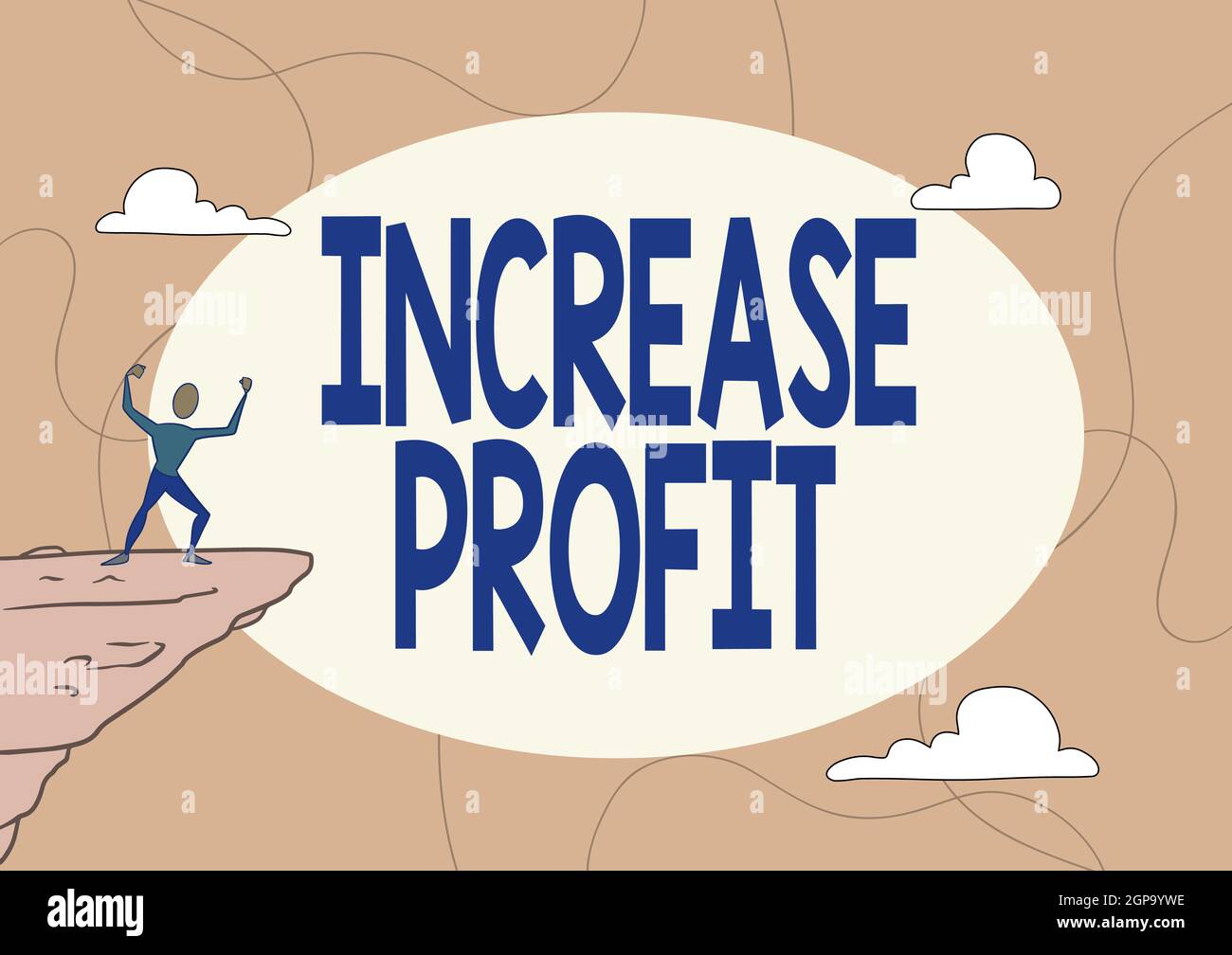 Hand writing sign Increase Profit. Word for amount of revenue gained ...