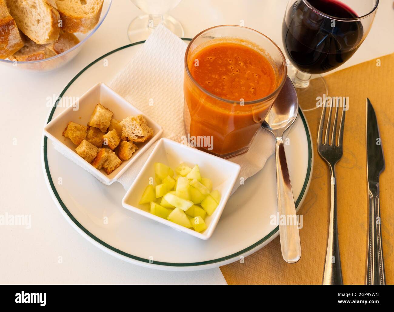 Traditional Spanish dish Gazpacho Stock Photo - Alamy
