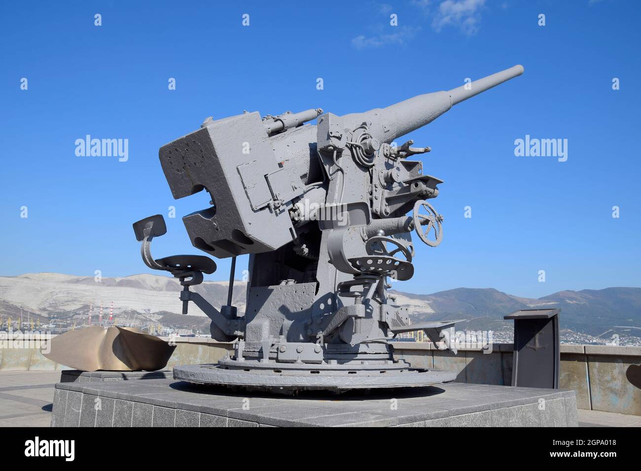 Artillery battle cannon, raised from the bottom of the Black Sea ...