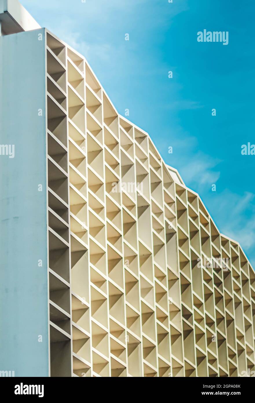 Building skin façade modern style showing shading divide (shade and ...