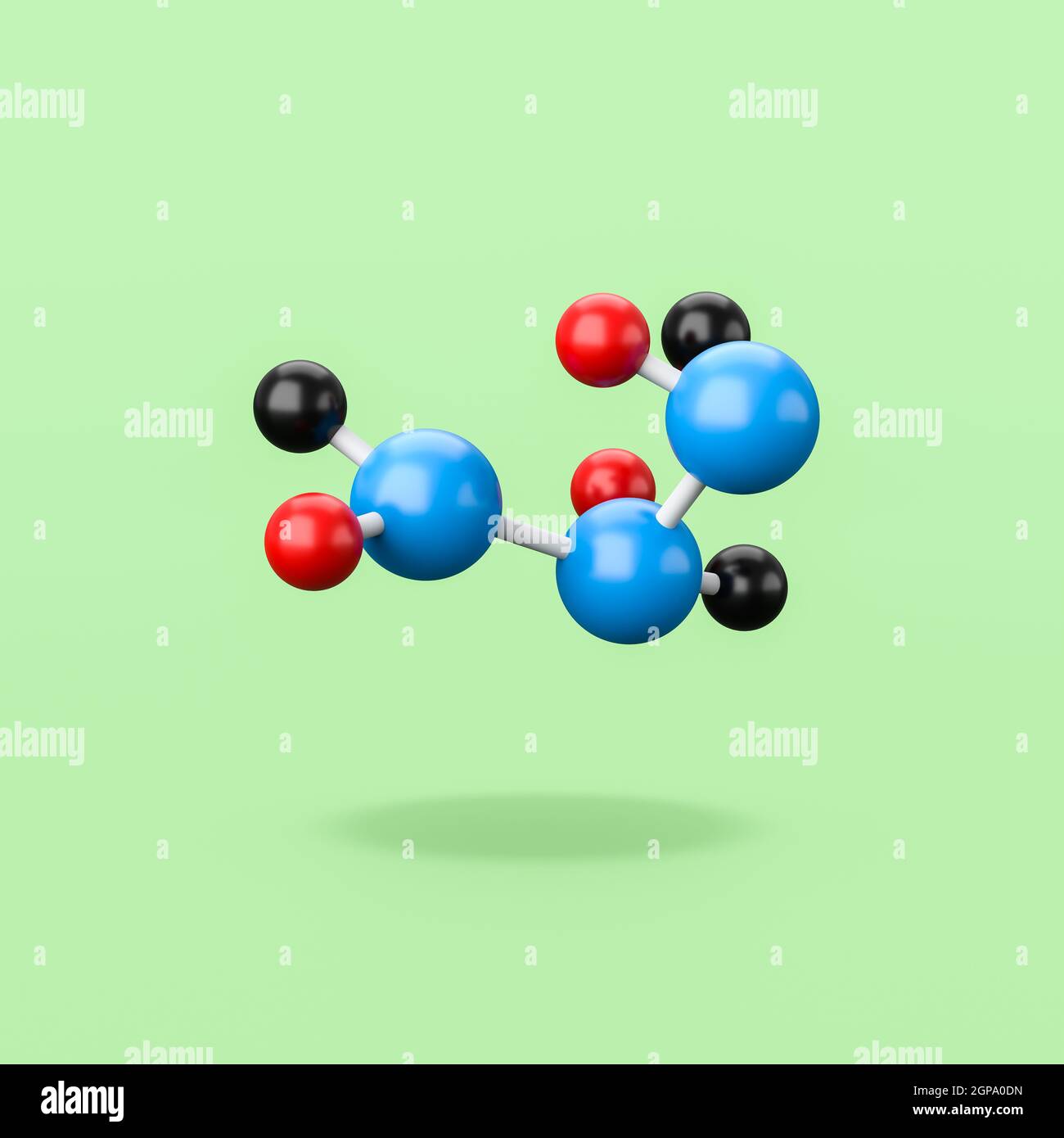 Molecule Shape Structure Isolated on Flat Green Background with Shadow ...