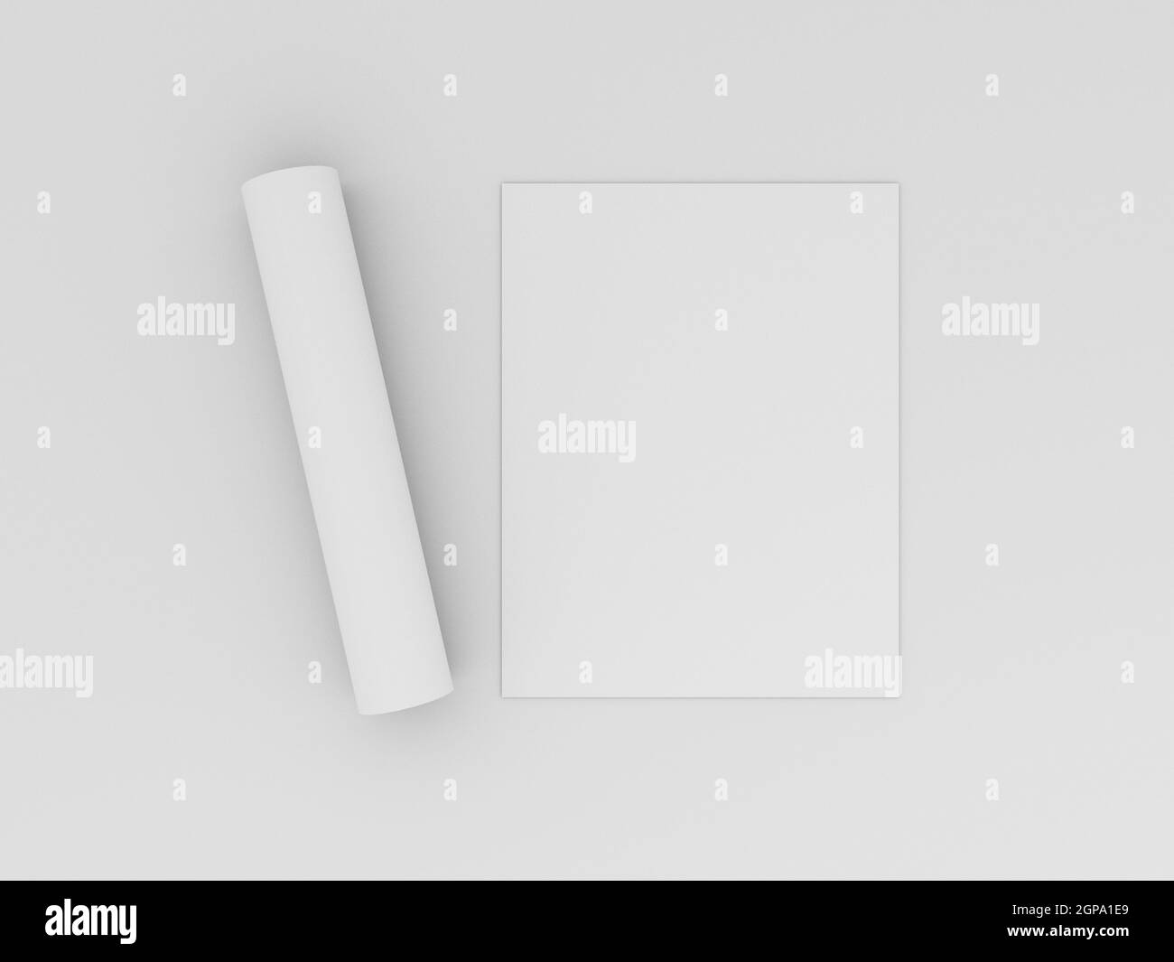 Letterhead pad, Flyer, Leaflet mockup Presentation. Elegant stationery ...