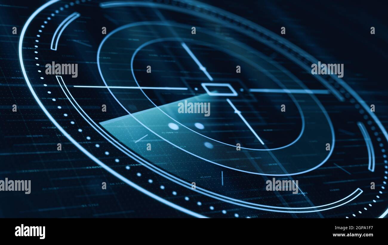 close-up view of a futuristic radar scanner (3d render Stock Photo - Alamy