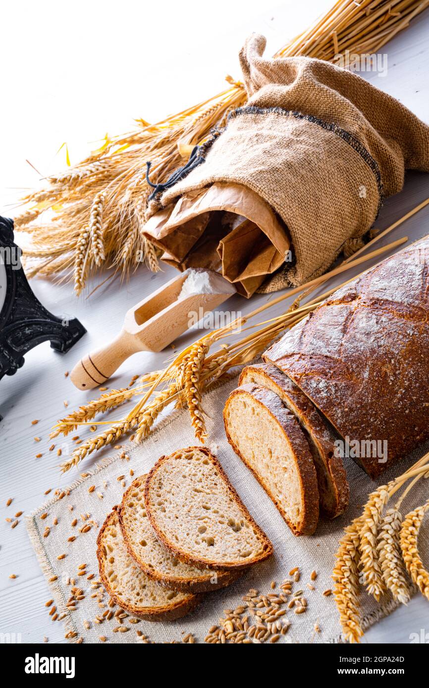 Delicious mixed rye bread, also called gray bread Stock Photo - Alamy