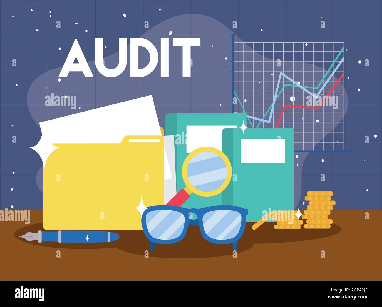 Glasses books in background Stock Vector Images - Alamy