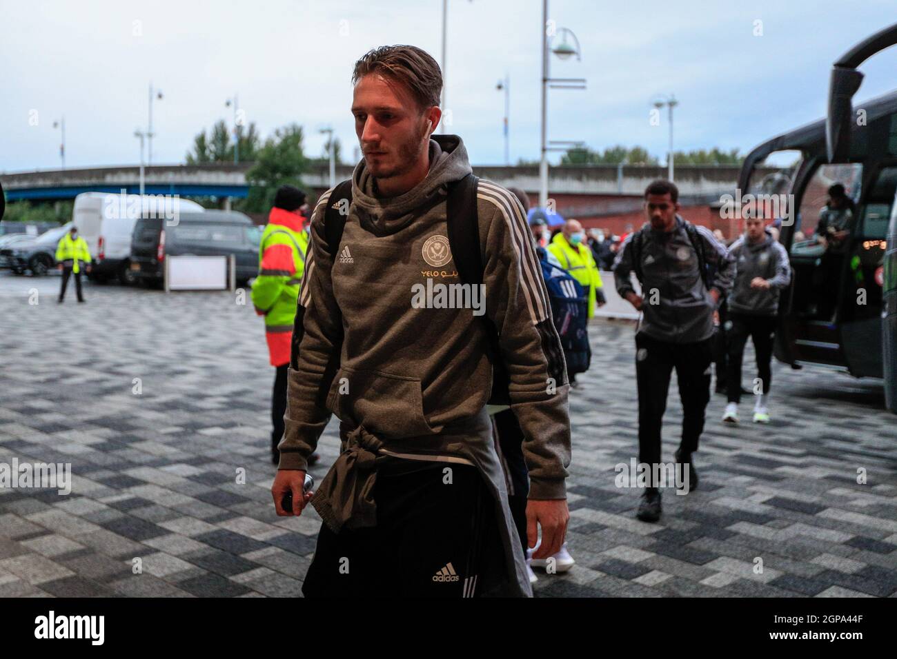 Ben Davies #22 of Sheffield United arriving at the Riverside Stadium ...