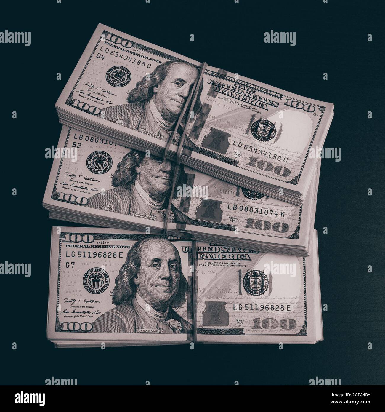 Wads of 100 dollar bills hi-res stock photography and images - Alamy