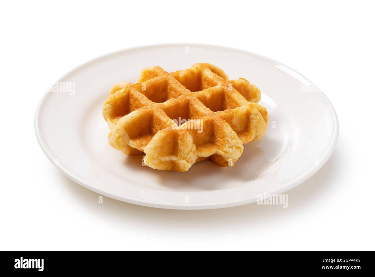 Waffles placed on a white background. Close-up photo Stock Photo - Alamy