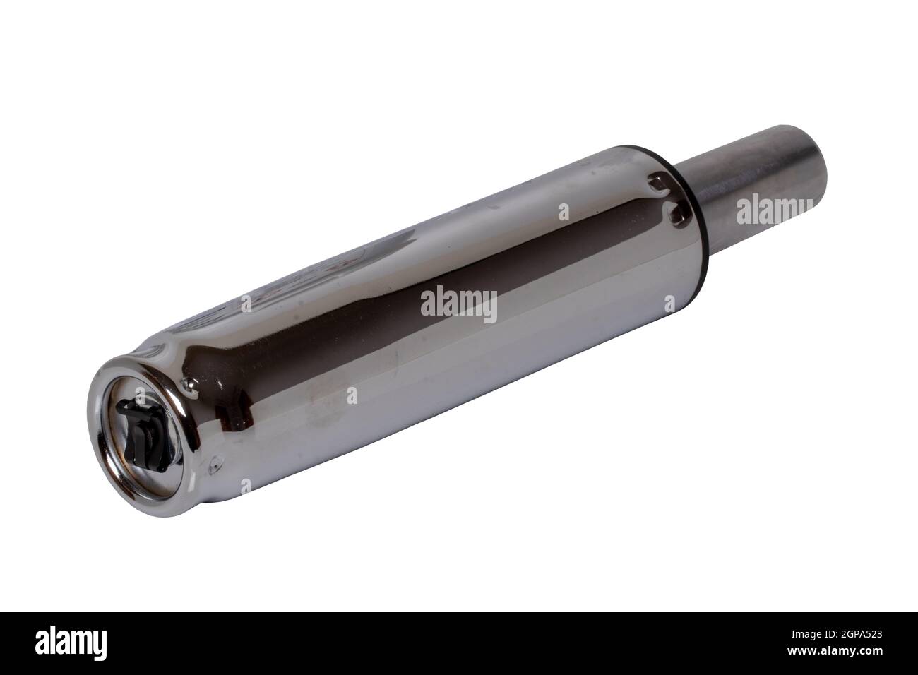 Spare parts isolated. Closeup of a gas lift or gas pressure spring for ...