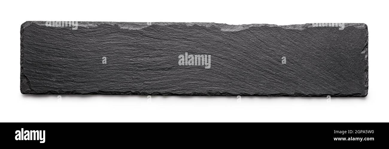 Rectangular black slate isolated on a white background Stock Photo - Alamy