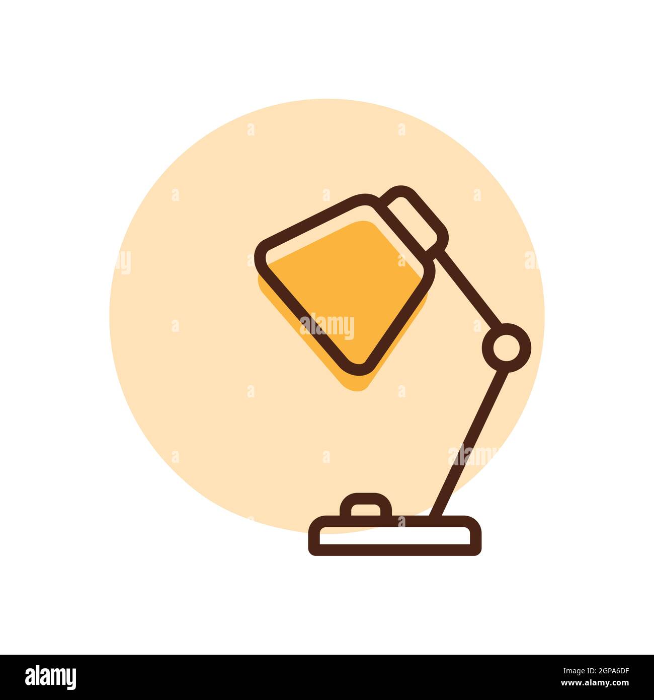 Table Lamp outline icon. Workspace sign. Graph symbol for your web site ...