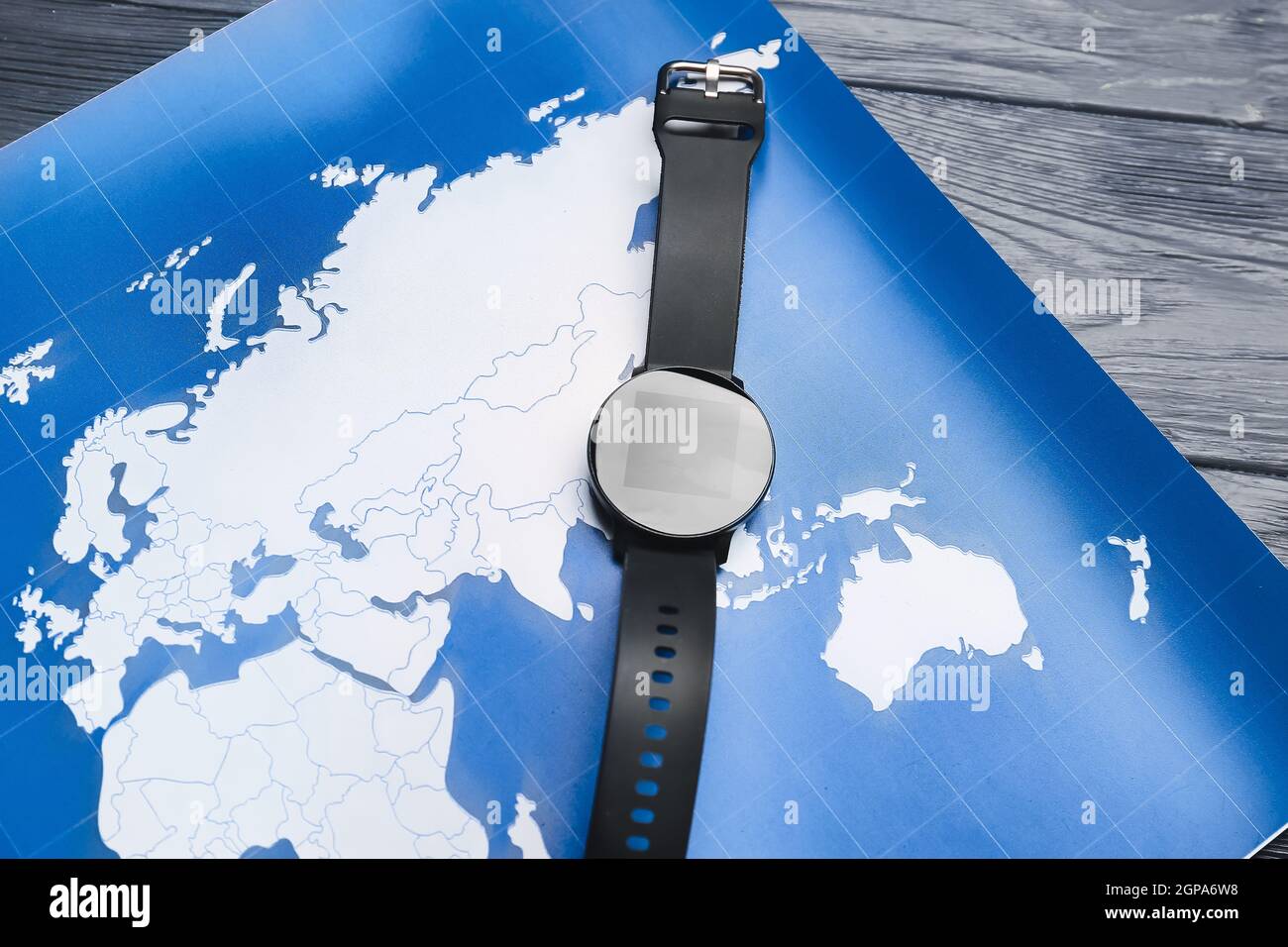 World map track screen hi-res stock photography and images - Alamy