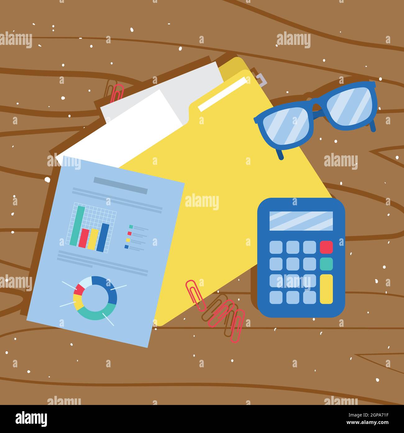 file calculator glasses and icons of audit theme Stock Vector Image ...
