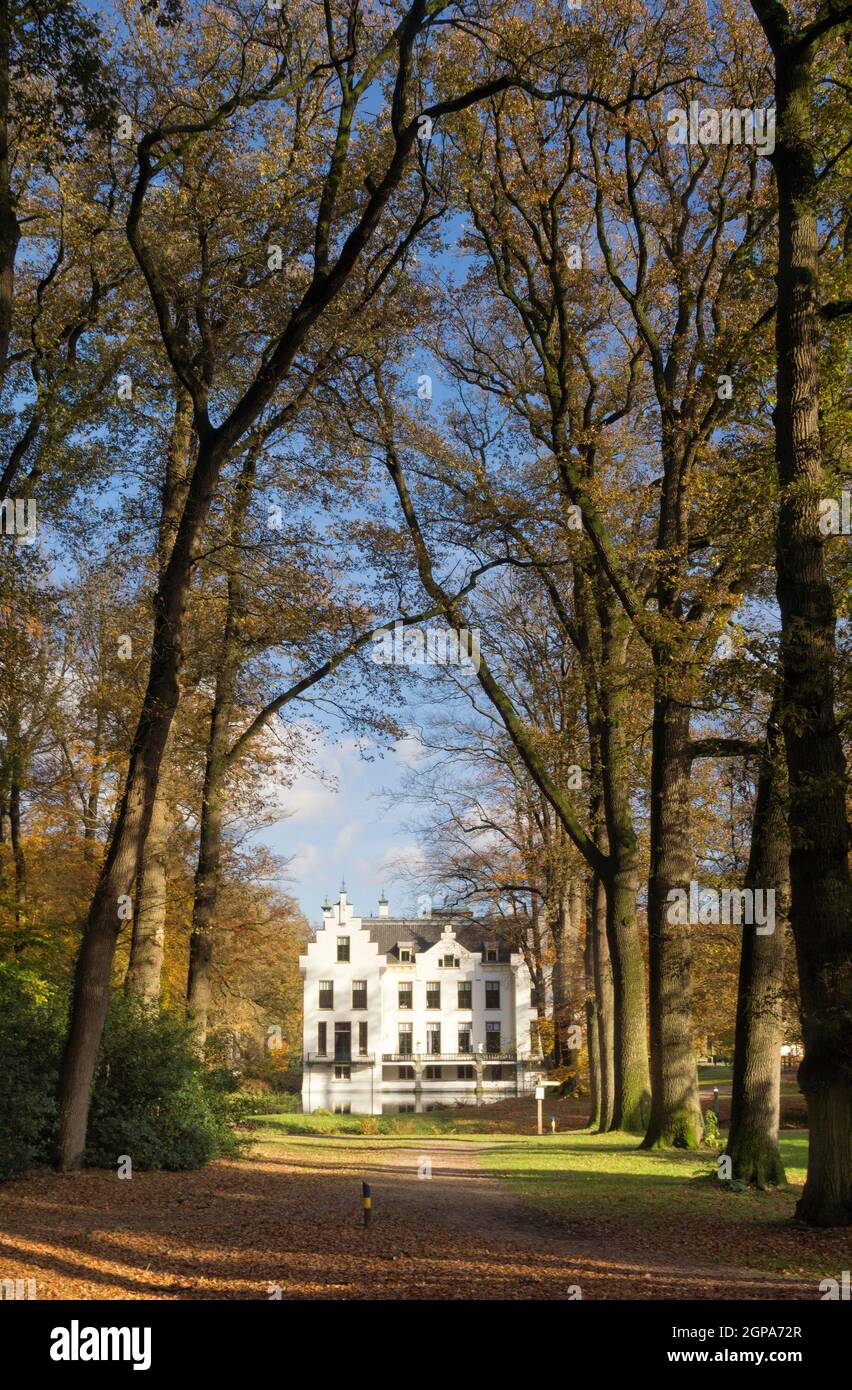 Castle Staverden near Ermelo in the Dutch region Veluwe seen from the ...