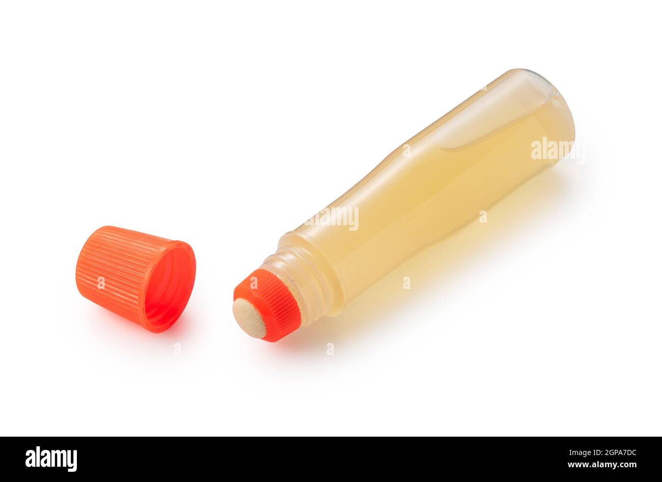 Liquid glue in a bottle on a white background Stock Photo - Alamy