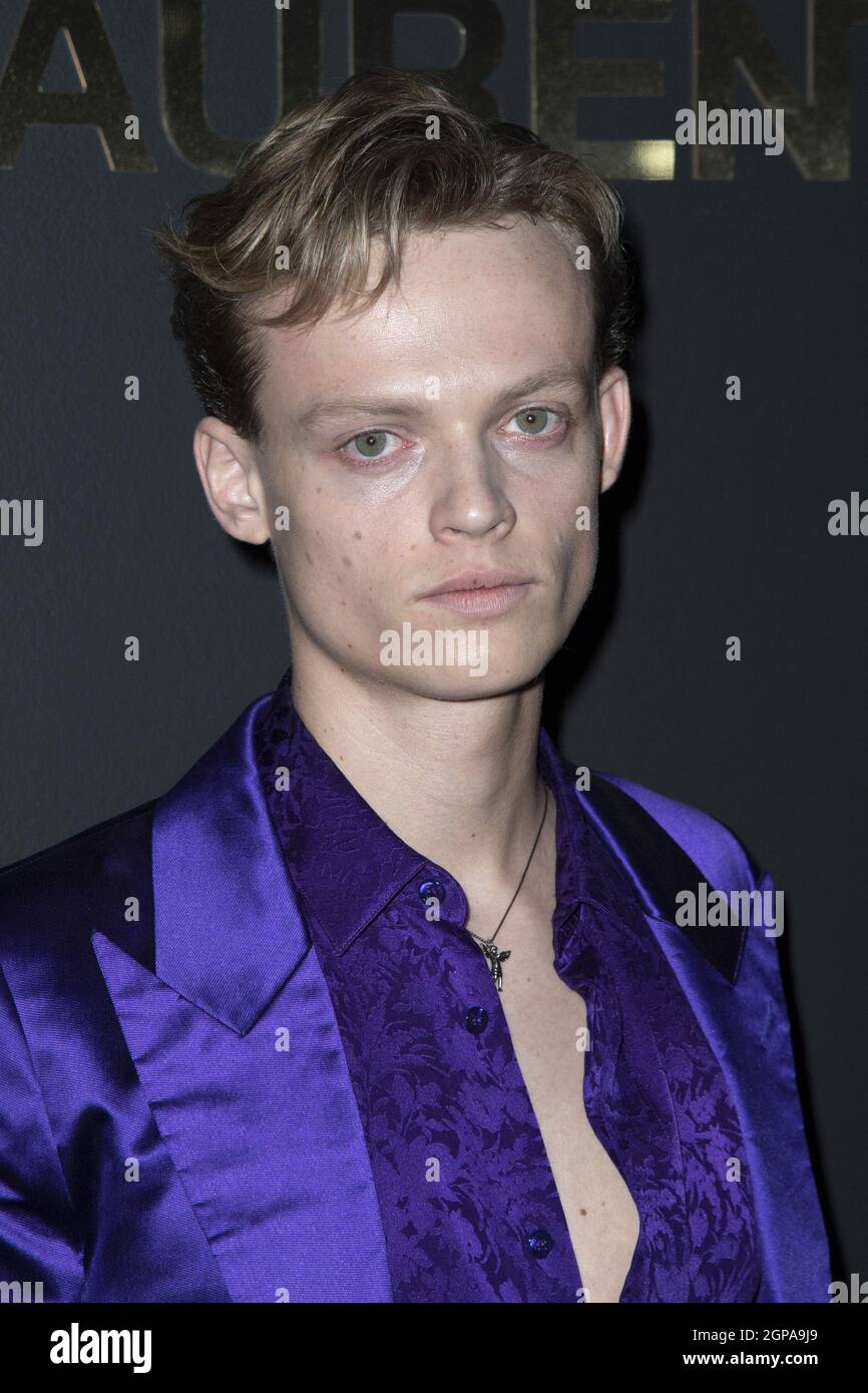 Anson Boon attending the Saint Laurent Womenswear Spring/Summer 2021 ...