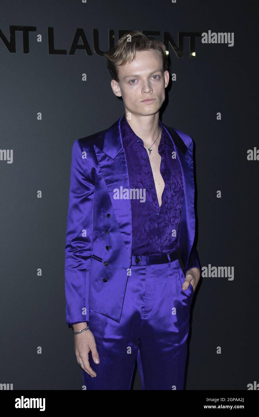 Anson Boon attending the Saint Laurent Womenswear Spring/Summer 2021 ...