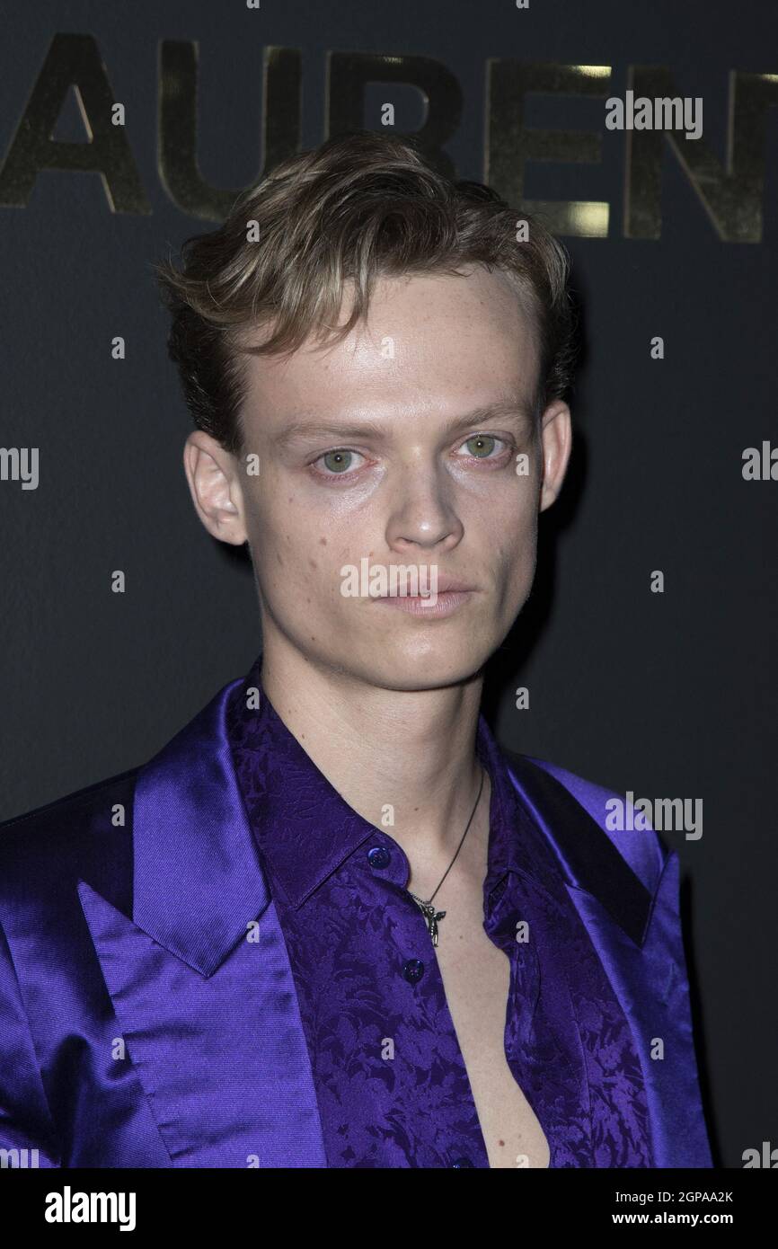 Anson Boon attending the Saint Laurent Womenswear Spring/Summer 2021 ...