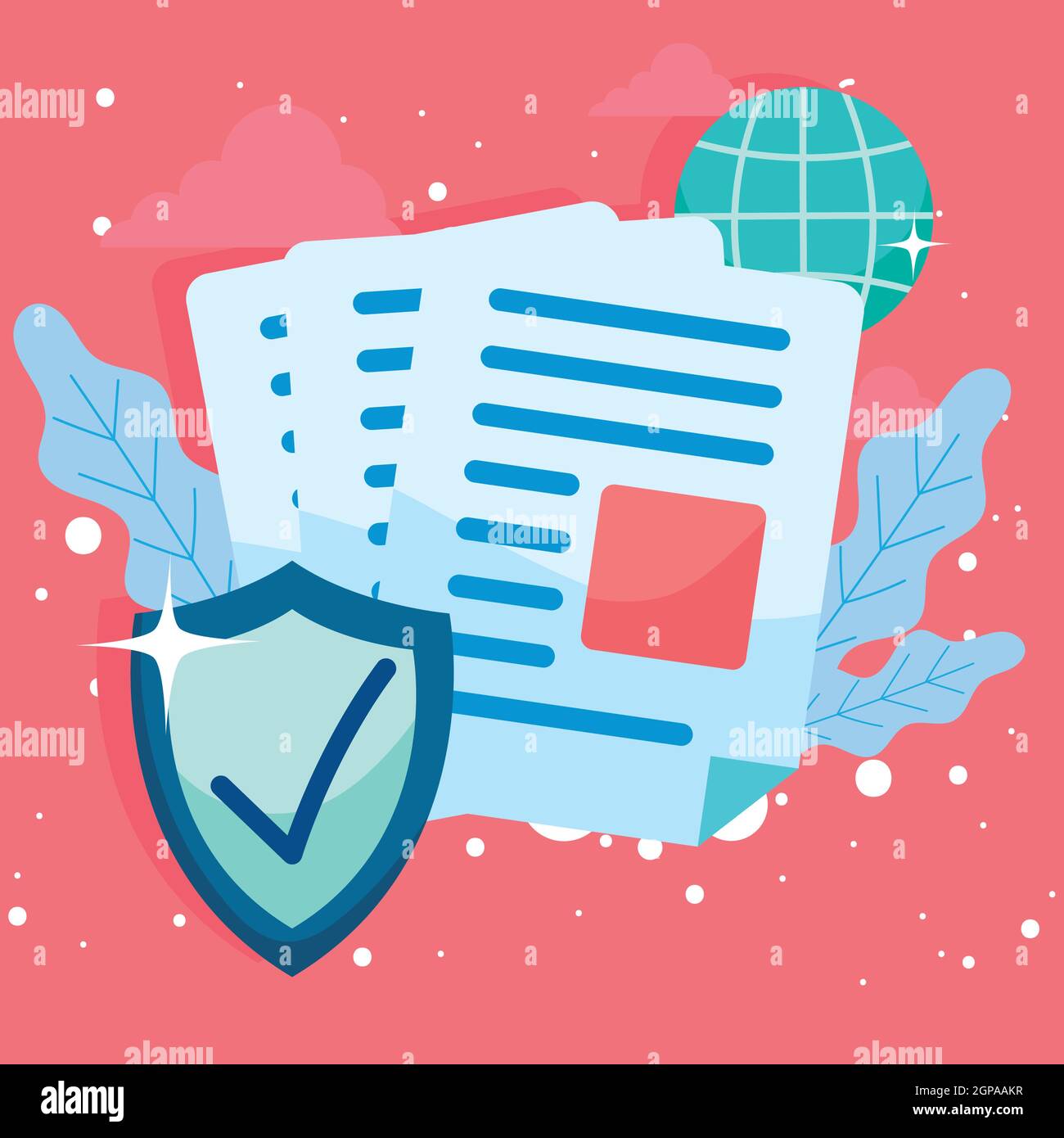 documents and shield of liability theme Stock Vector Image & Art - Alamy