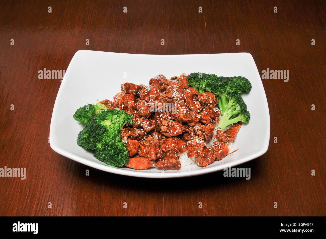 Traditional and authentic Chinese cuisine known as sgeneral tsu chicken ...