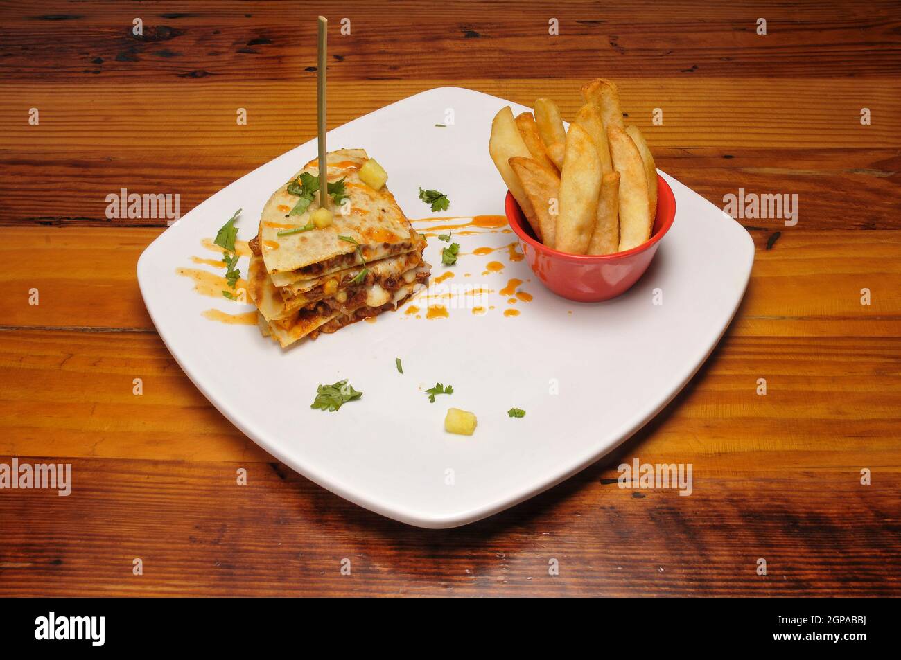 Traditional mexican delicacy known as a quesadilla Stock Photo - Alamy