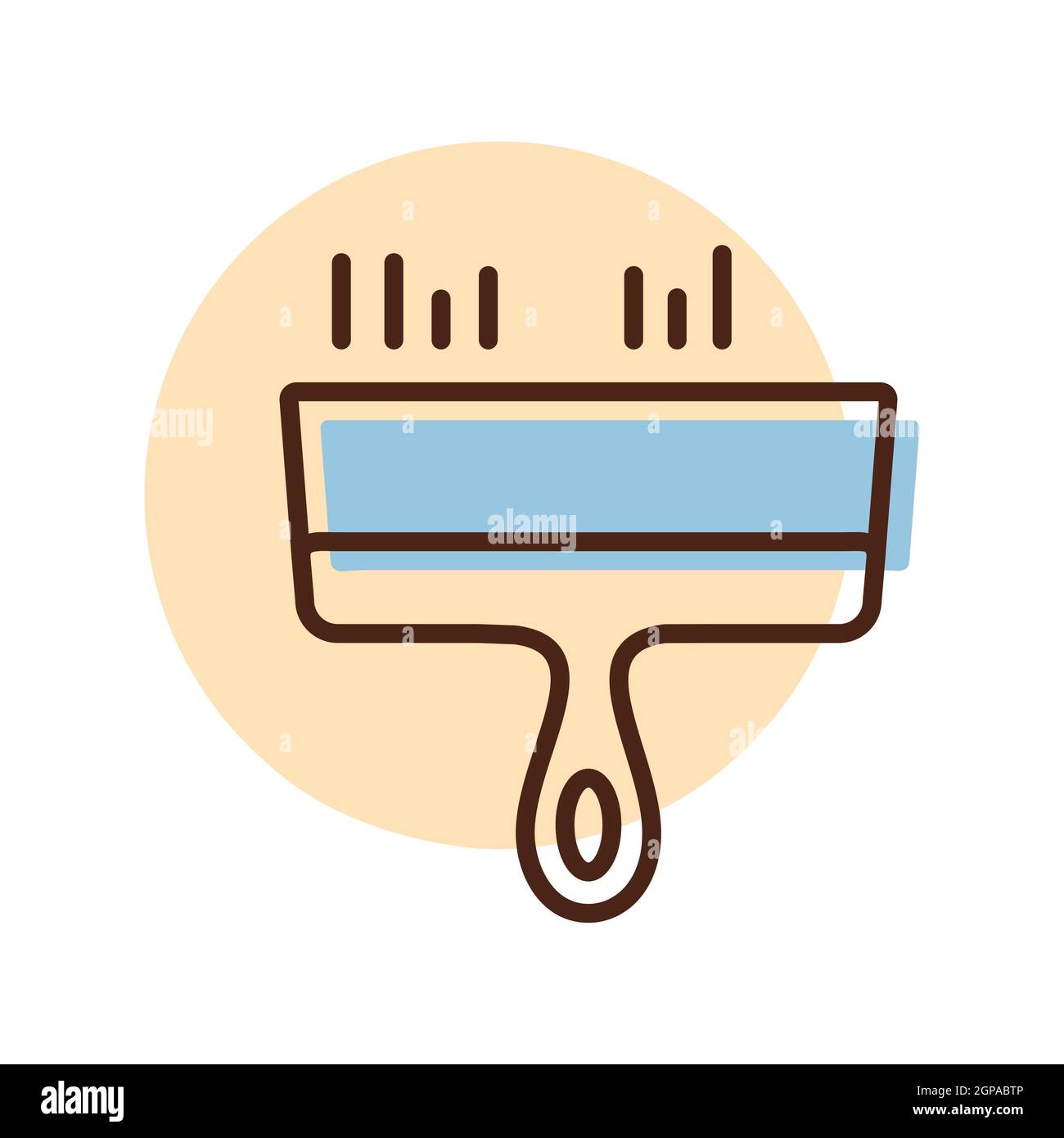 Putty knife tool vector flat icon. Construction, repair and building ...