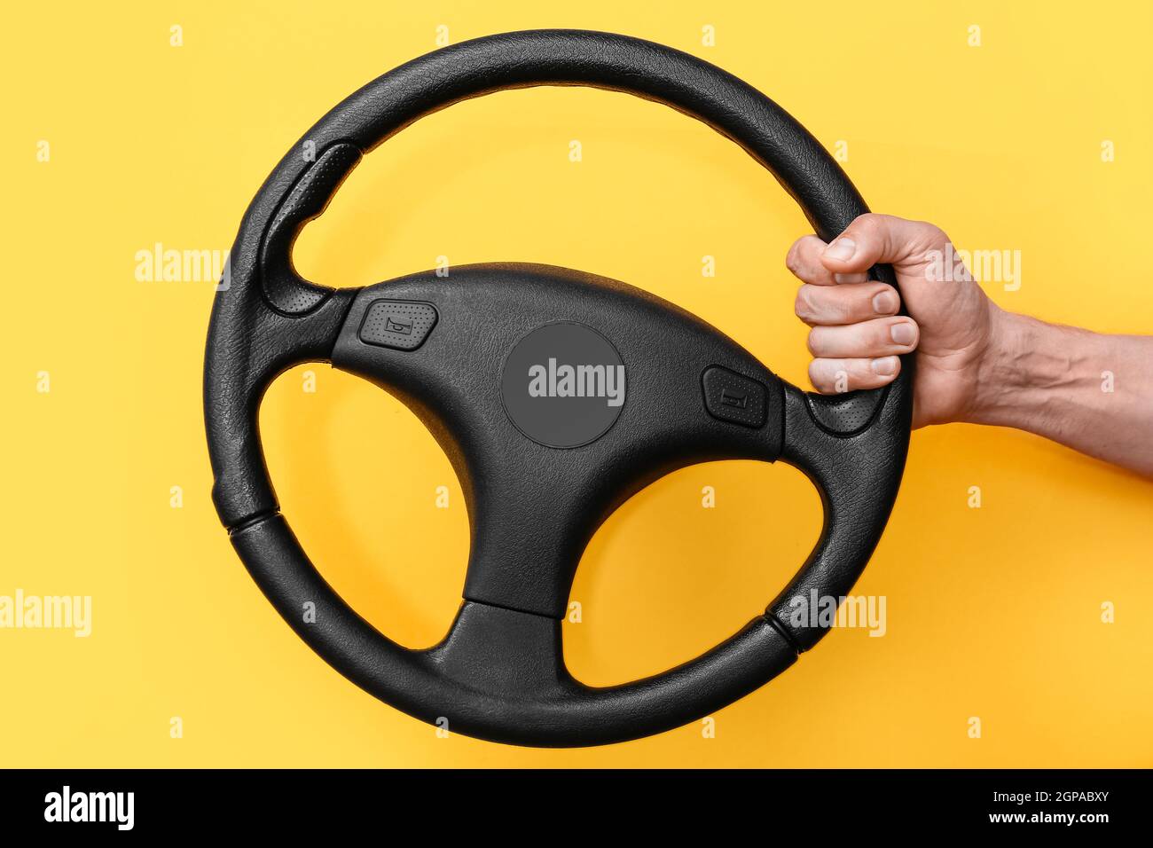 Hand person turning steering wheel hi-res stock photography and images ...