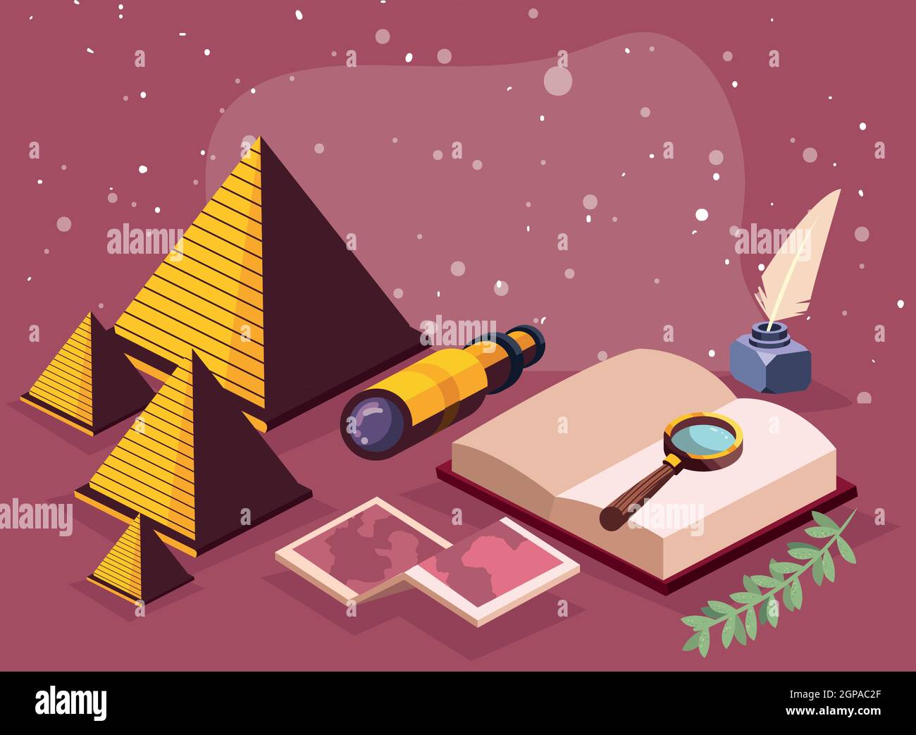 Geography icon set on red background Stock Vector Image & Art - Alamy