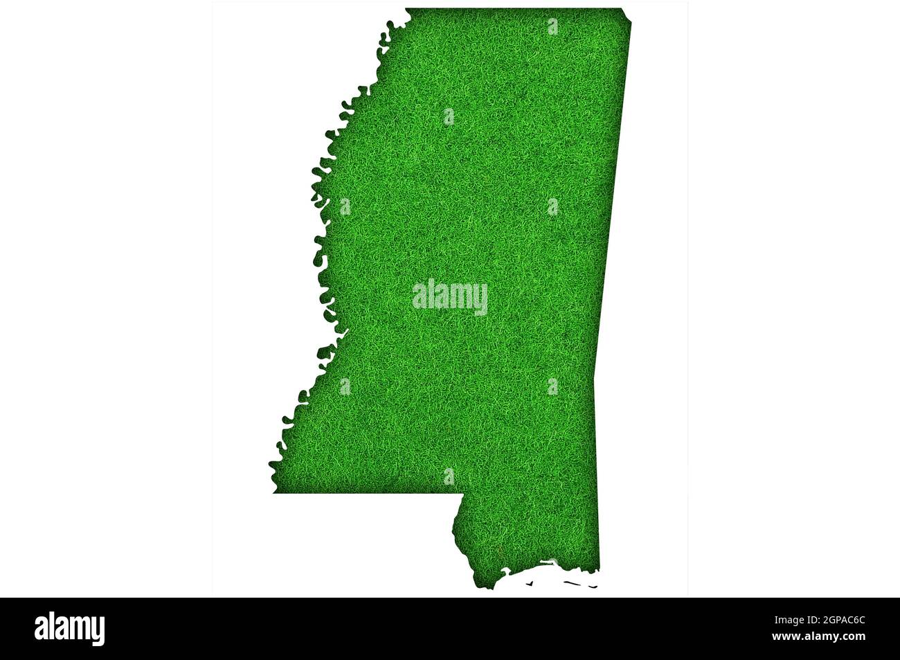 Mississippi map isolated on Cut Out Stock Images & Pictures - Alamy