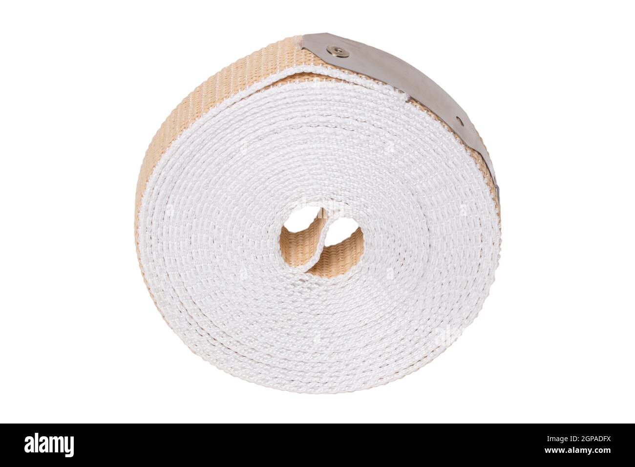 Closeup of a roller shutter belt isolated on white background. Roller ...