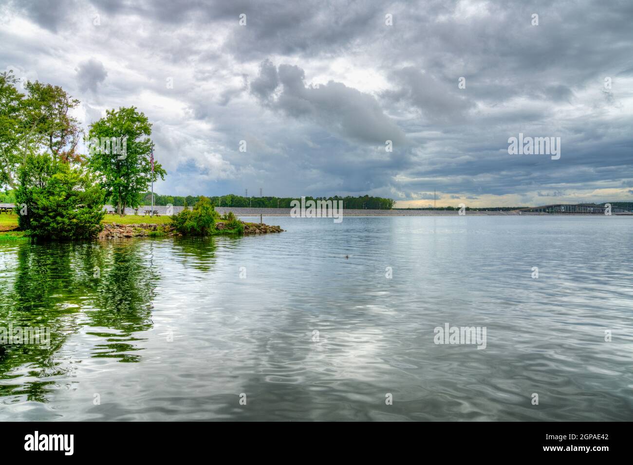 The TVA Pickwick Dam and Bridge from The Lodge at Pickwick Landing ...