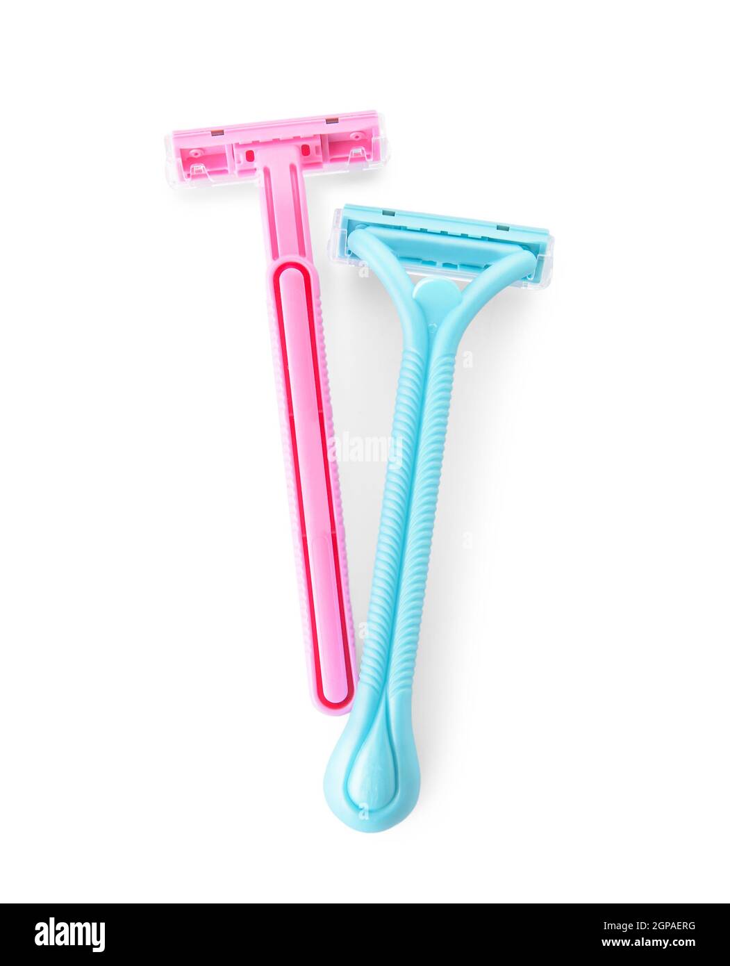 Razors for hair removal isolated on white background Stock Photo - Alamy