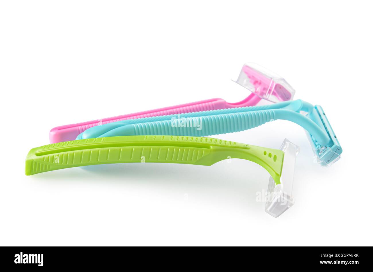 Different razors on white background Stock Photo - Alamy