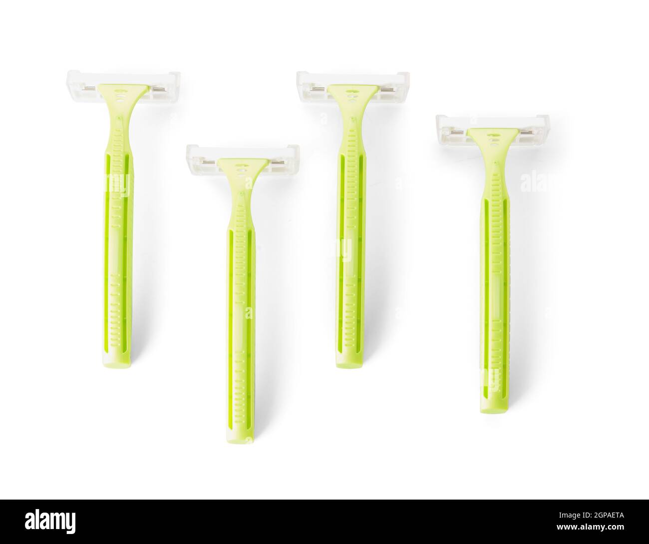 Many razors for hair removal on white background Stock Photo - Alamy