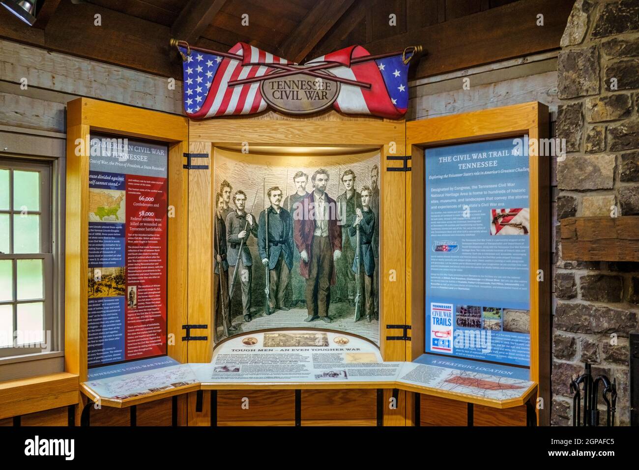 Tennessee in the Civil War display in the Tennessee Tourist Center on I ...