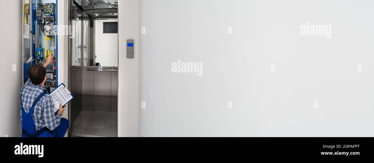 Elevator repair hi-res stock photography and images - Alamy