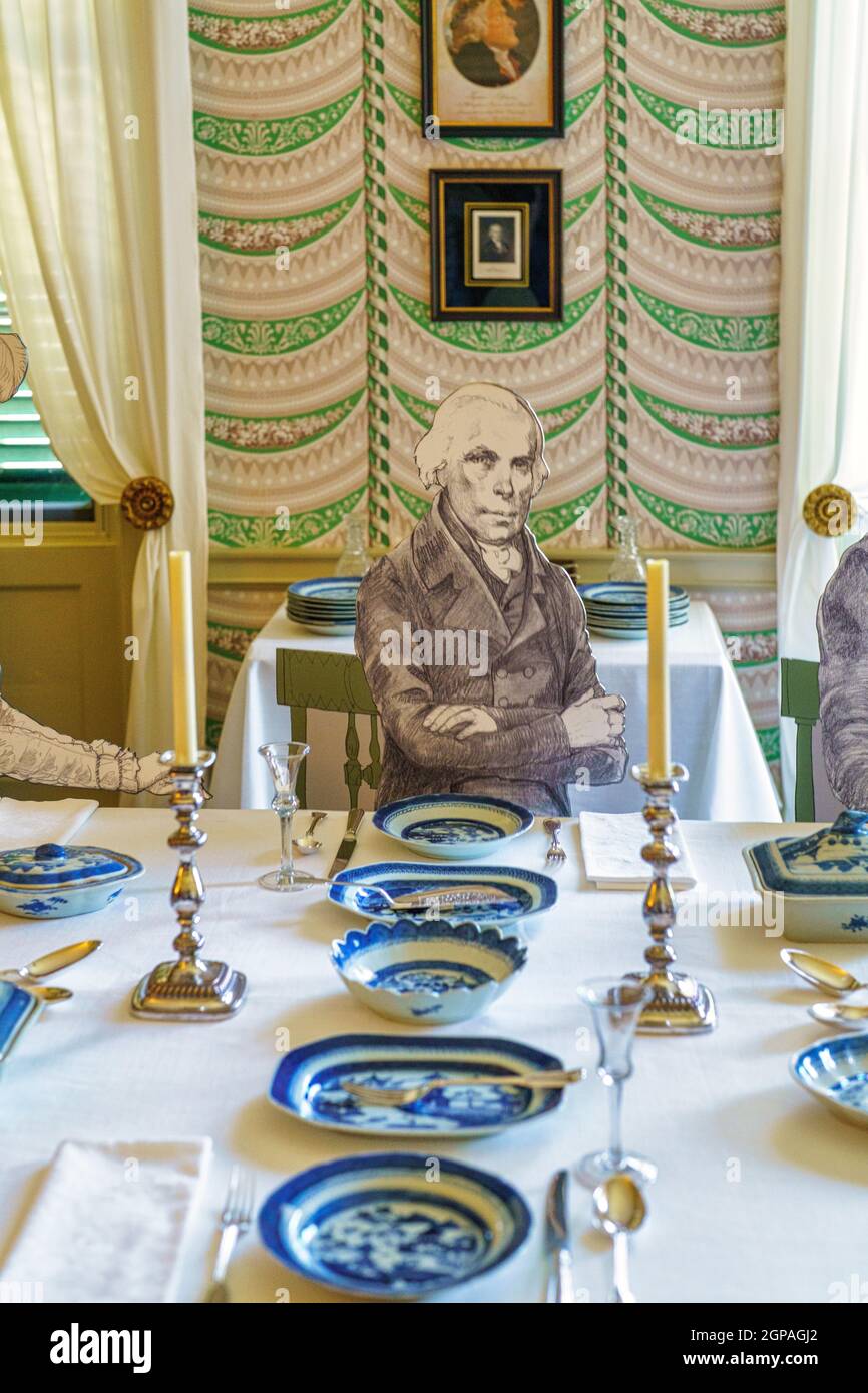 The dining room inside Montpelier, James and Dolly Madisons’ 18th ...