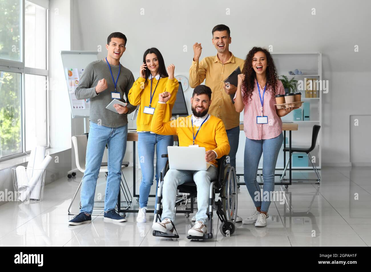 Disabled african american businessman in hi-res stock photography and ...