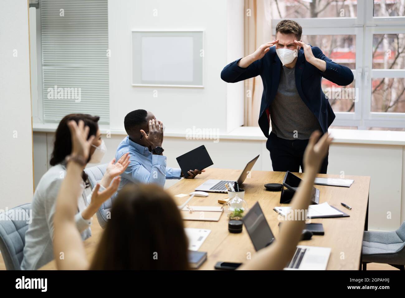 Fighting coworkers hi-res stock photography and images - Alamy