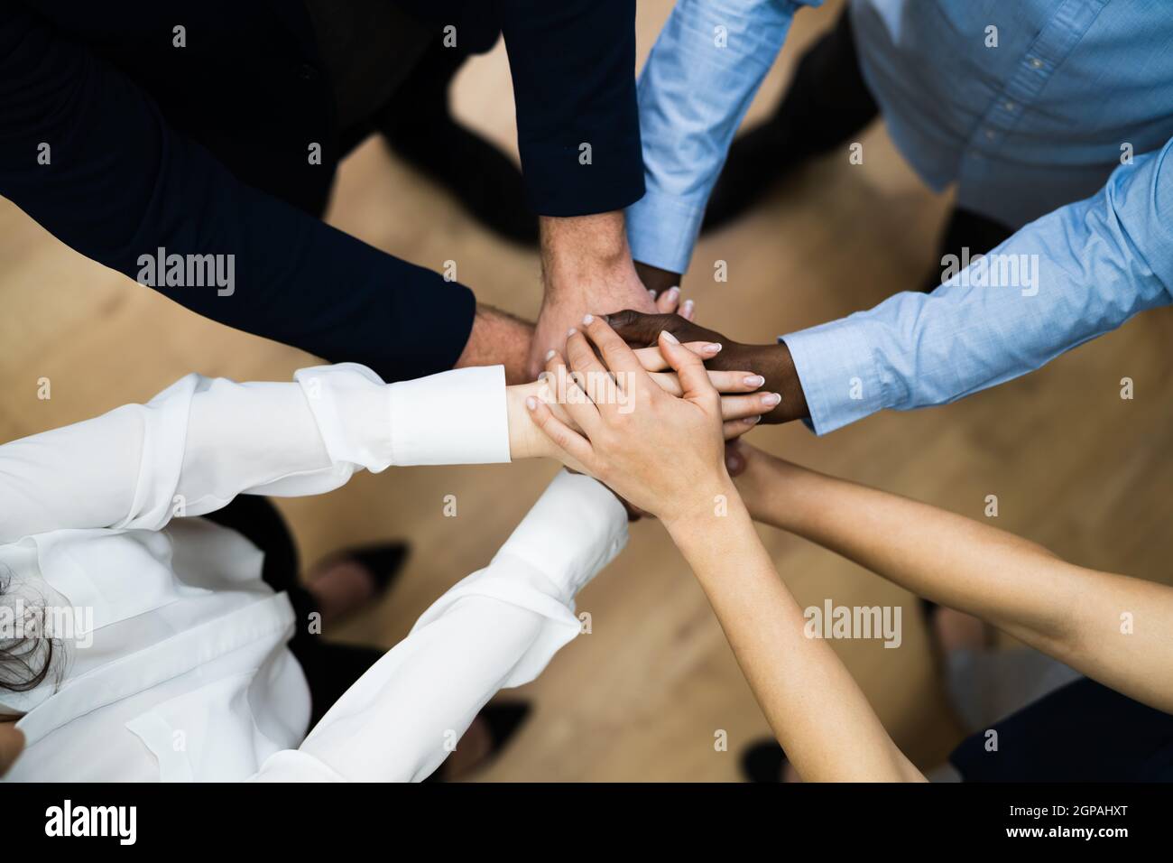 Diverse Business People Hands Stack. Community And Support Concept ...