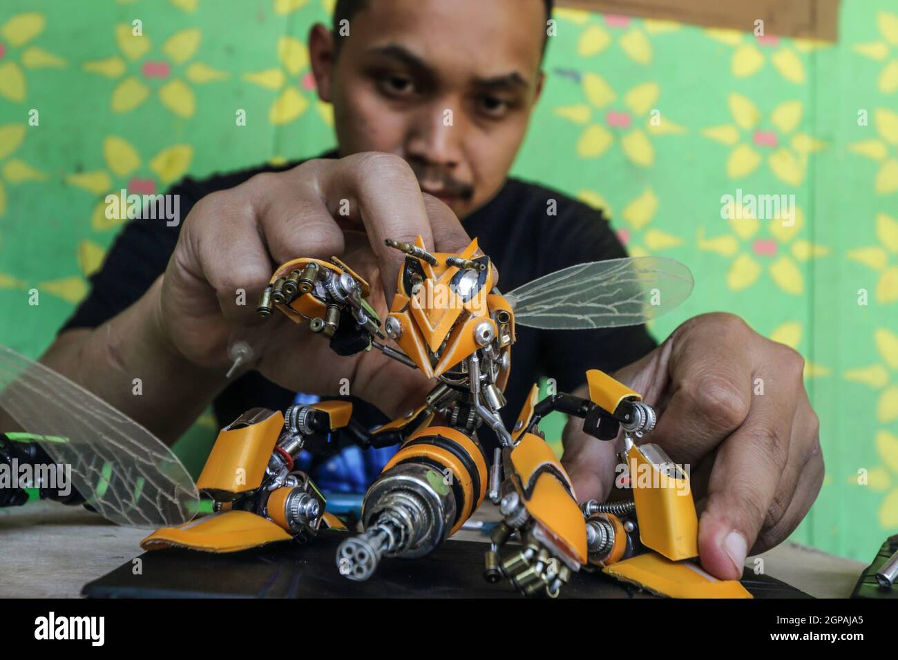 miniature transformers robots from used goods Stock Photo - Alamy