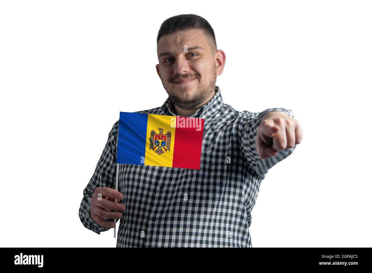 Moldova national flag waving in hi-res stock photography and images - Alamy