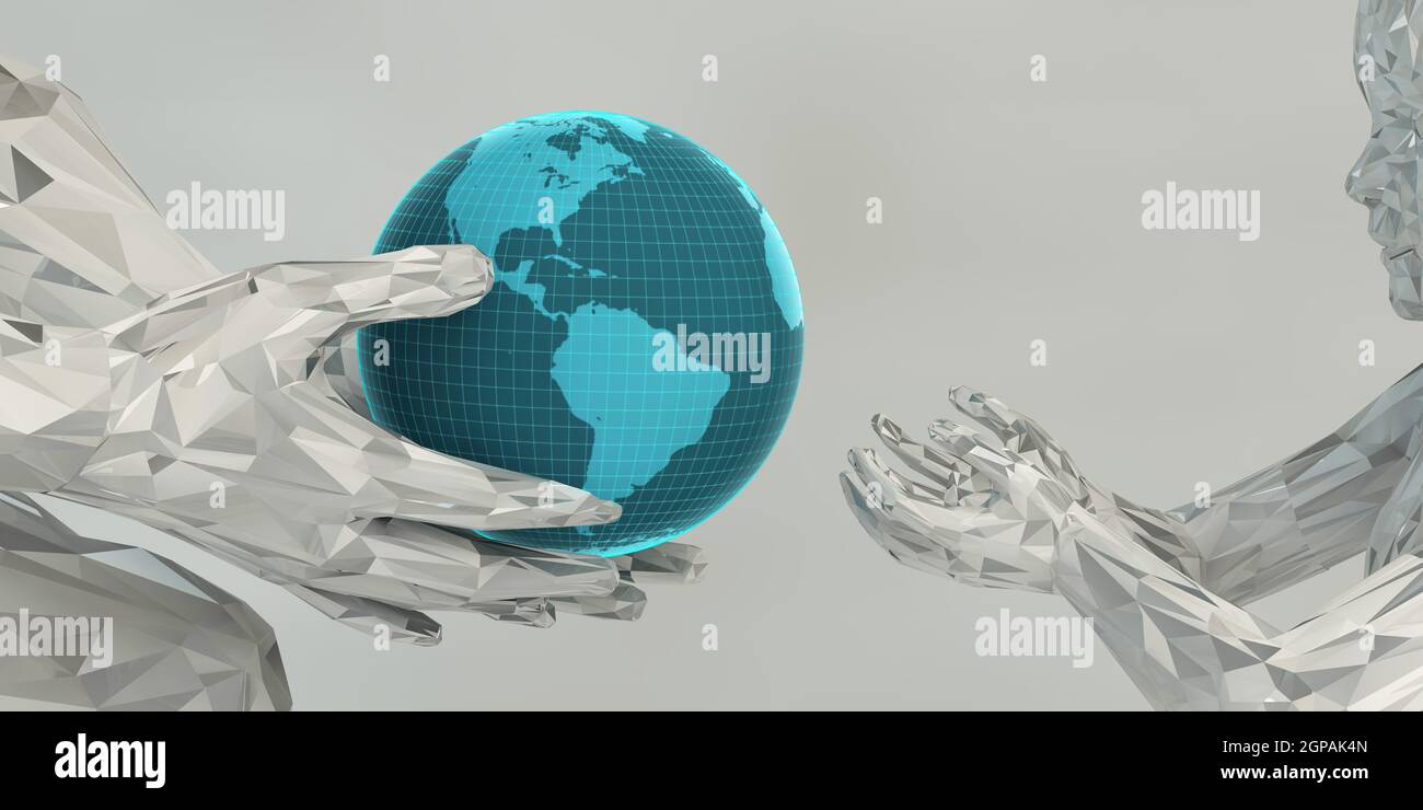 Giving the World To Your Kid Stock Photo - Alamy